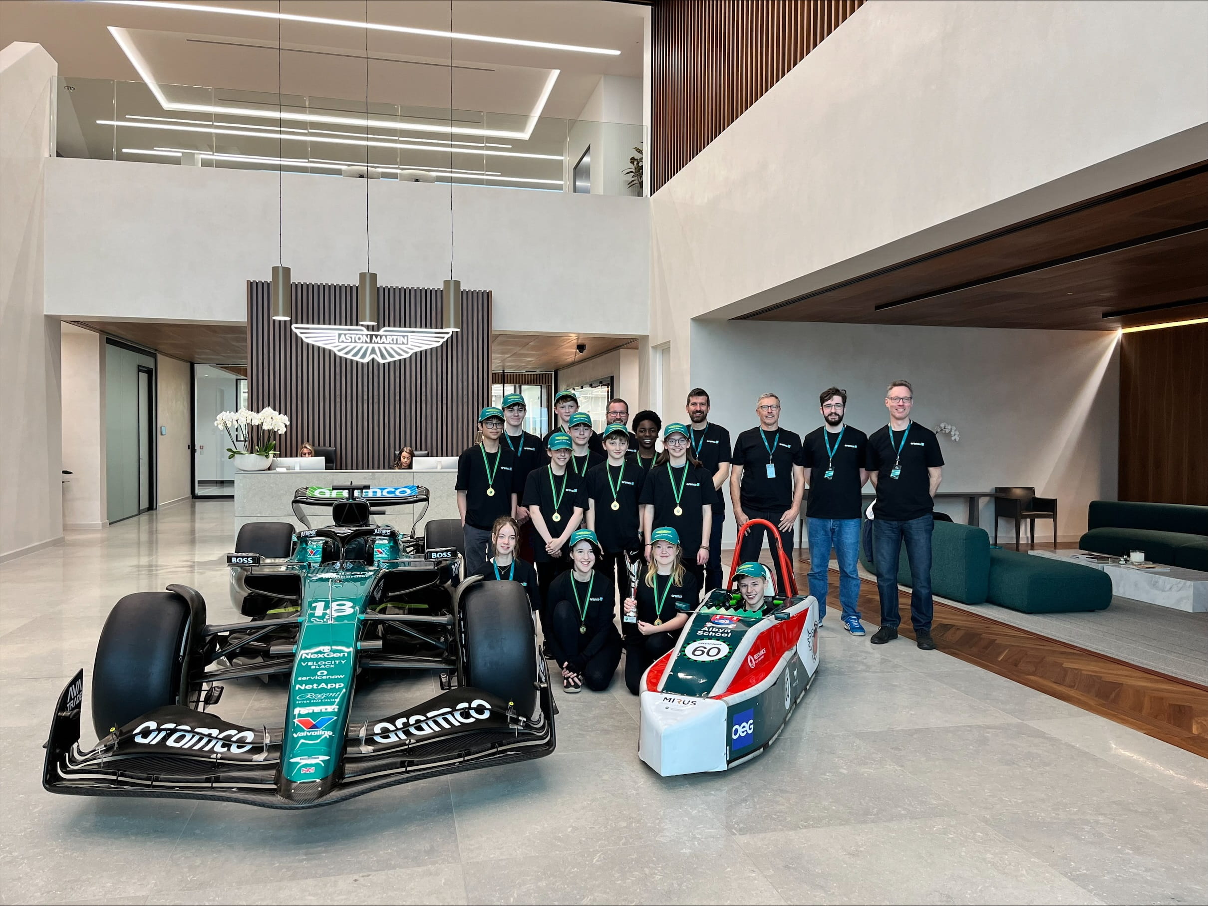 Aberdeen students celebrate STEM race success at home of Aston Martin ...
